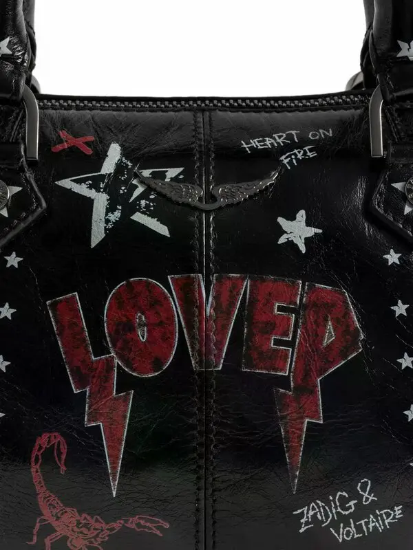 Zadig&Voltaire Star-print Leather Clutch