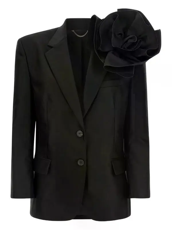 Magda Butrym Flower-appliqué Single-breasted Blazer