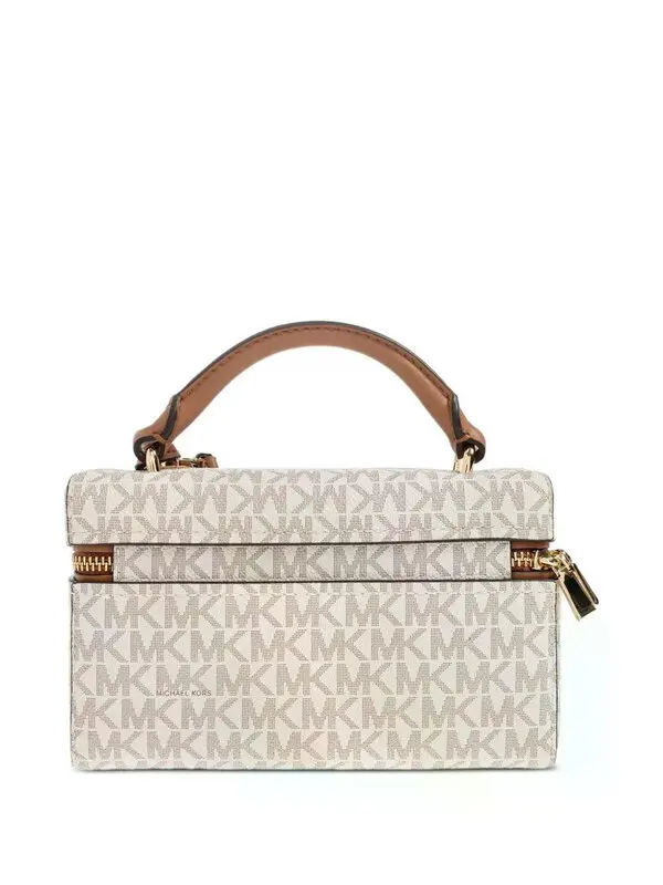 Michael Kors Jana Monogram-logo Crossbody Bag - Neutrals