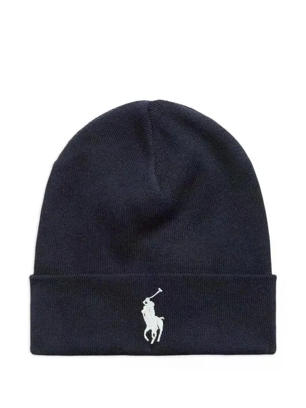 Polo Ralph Lauren Cotton Embroidered-logo Beanie - Blue