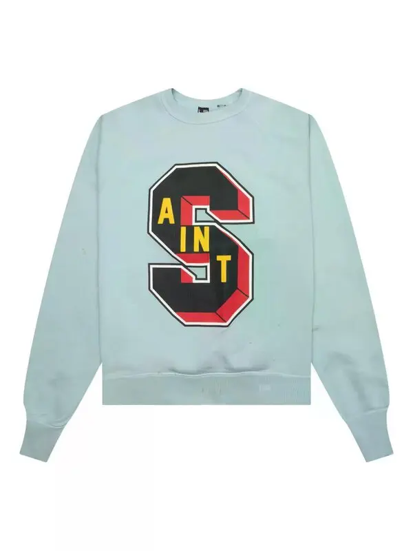 SAINT MXXXXXX Raglan-sleeve Cotton Sweatshirt