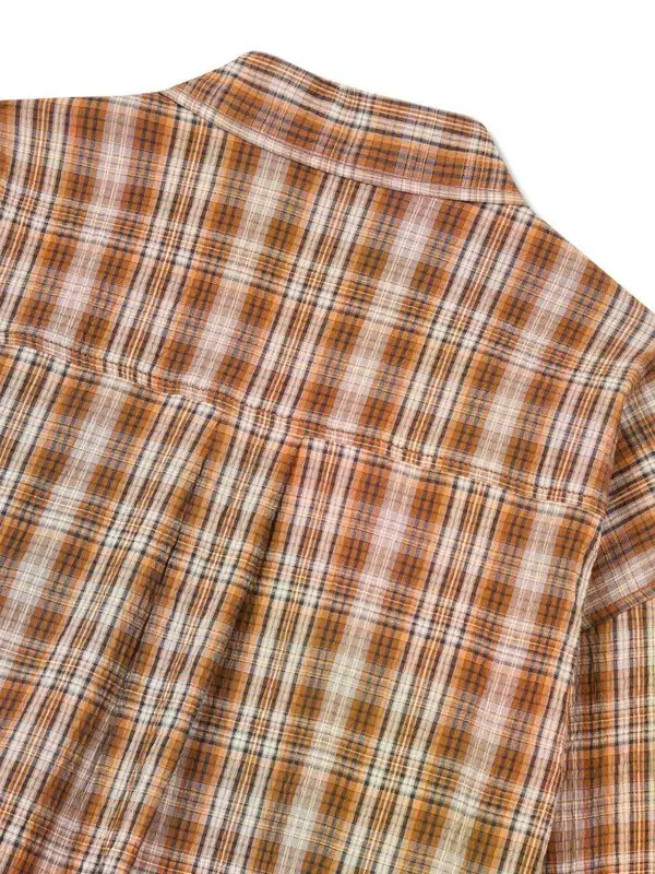 STUDIO TOMBOY Checked Button-up Shirt - Orange