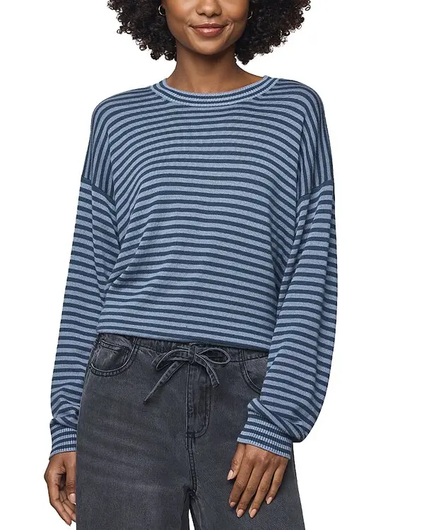Splendid Georgie Striped Pullover Sweater - Ice Navy/blue Multi