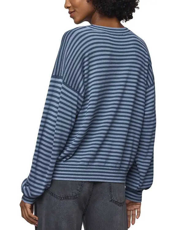 Splendid Georgie Striped Pullover Sweater - Ice Navy/blue Multi