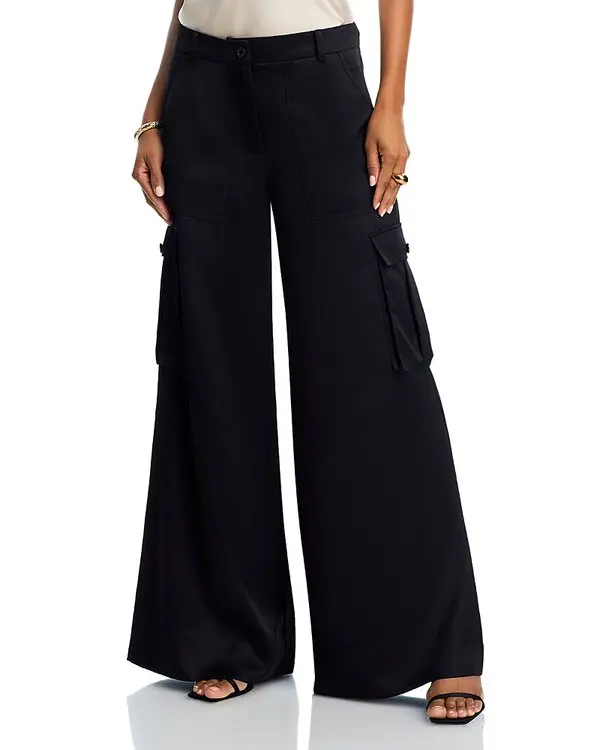 TOCCIN Maia Silky Satin Cargo Pants