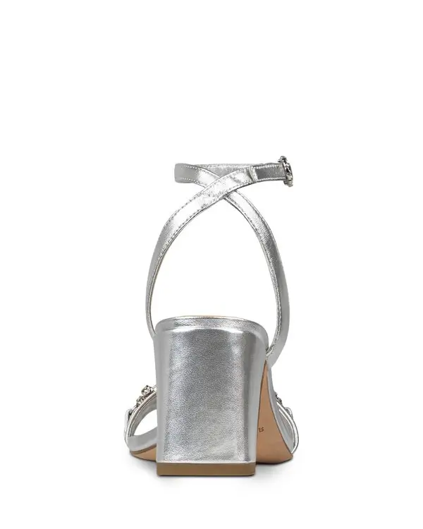 DONALD PLINER Doyenne Ankle Strap Sandals - Silver