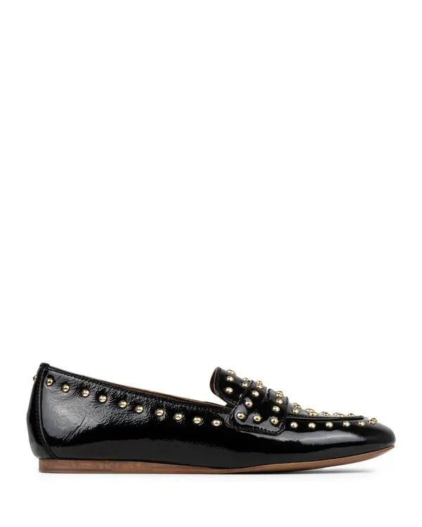 DONALD PLINER Glimmer Leather Loafers - Black