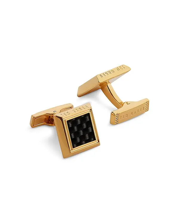 Ted Baker London Carder Carbon Cufflinks - Gold