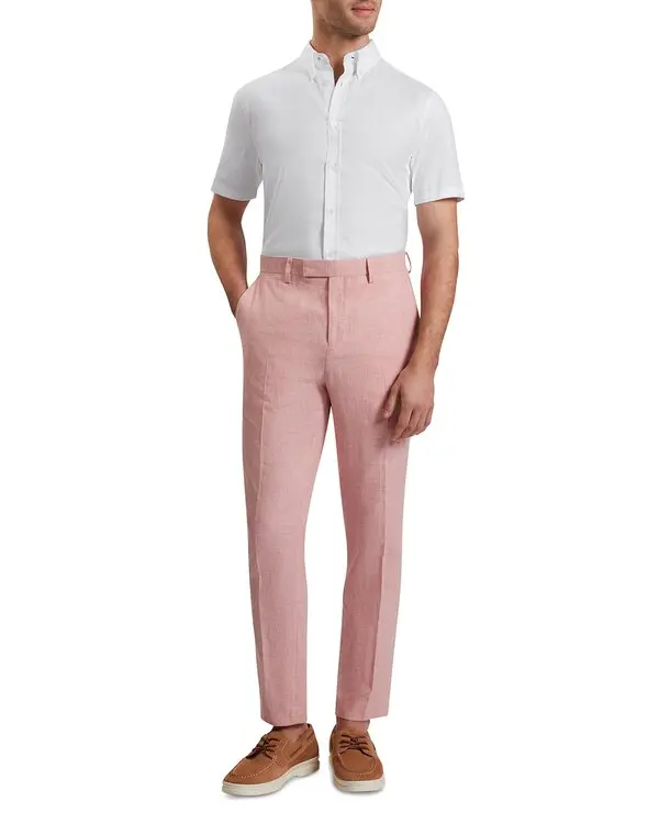 Ted Baker London Stretch Regular Fit Trousers - Light Pink