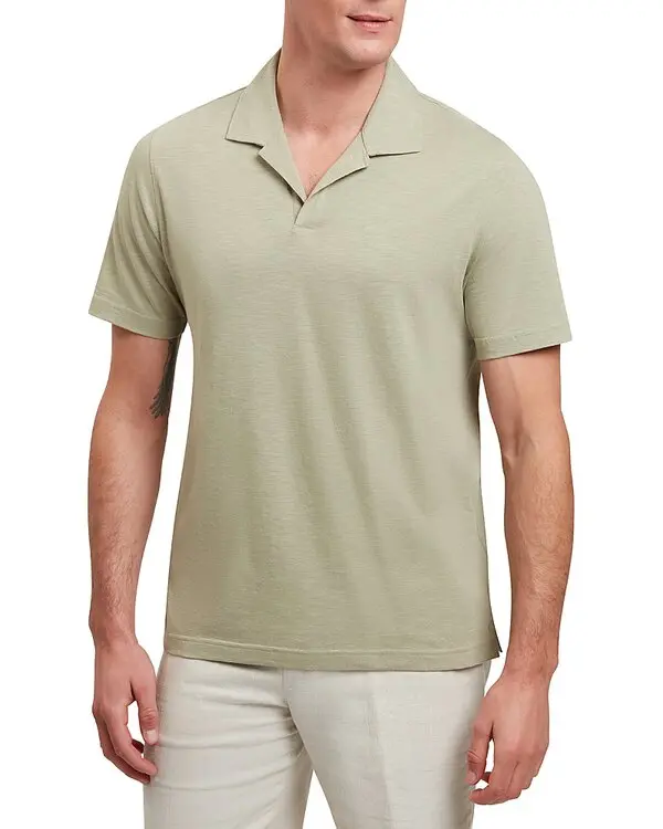 Ted Baker London Anito Short Sleeve Open Neck Polo - Khaki