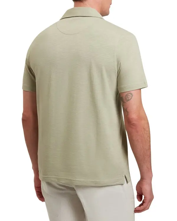 Ted Baker London Anito Short Sleeve Open Neck Polo - Khaki