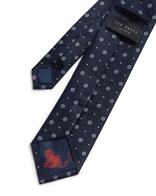 Ted Baker London Ditsy Geo Silk Classic Tie - Navy