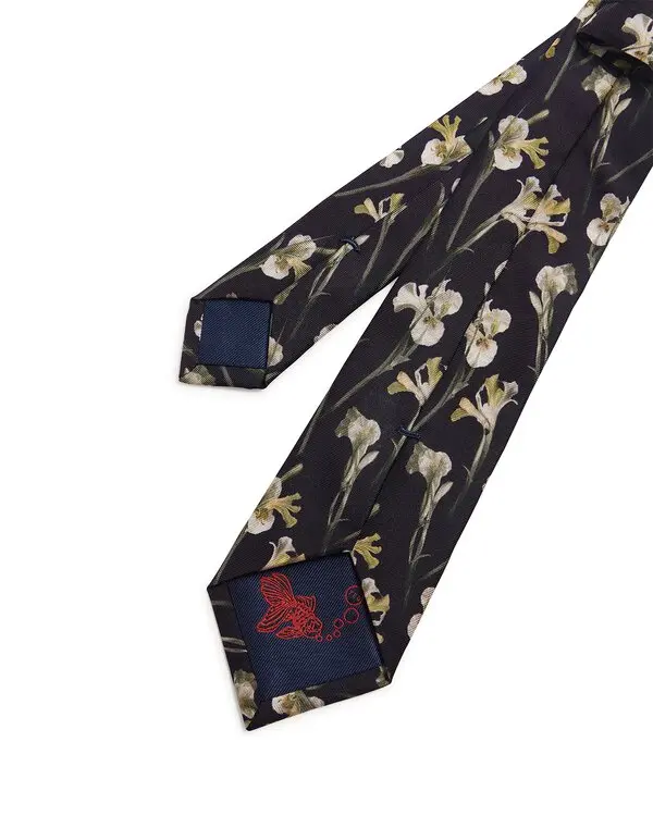 Ted Baker London Orchid Print Silk Classic Tie