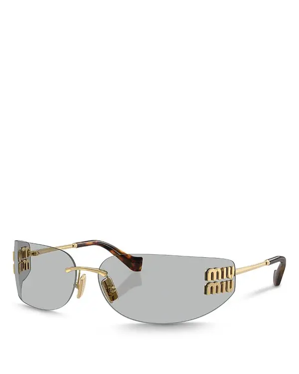 Miu Miu Rectangle Sunglasses - Gold
