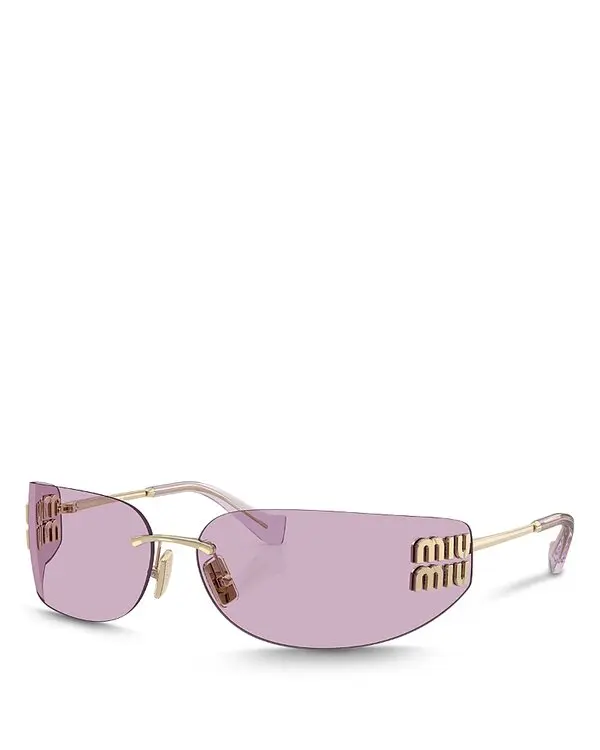 Miu Miu Rectangle Sunglasses - Pink