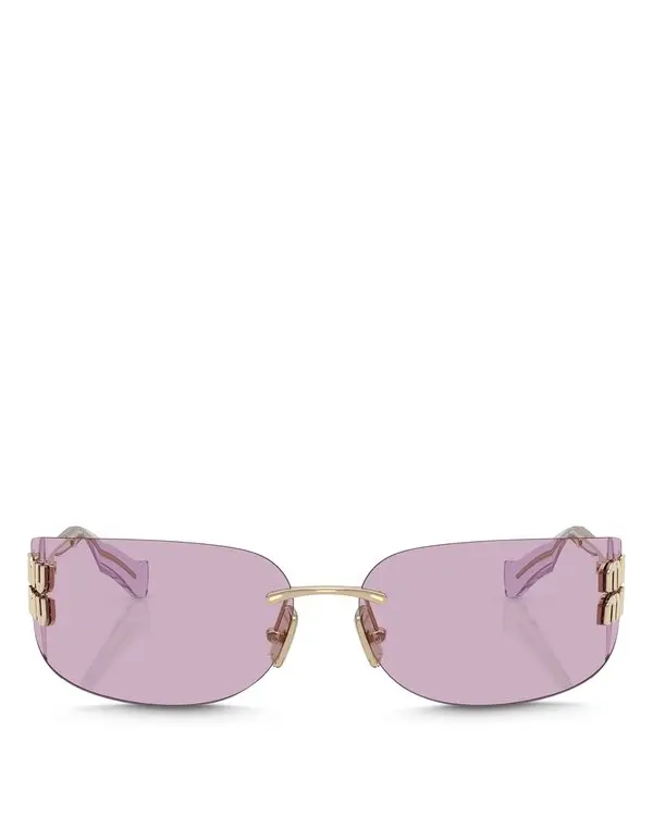 Miu Miu Rectangle Sunglasses - Pink