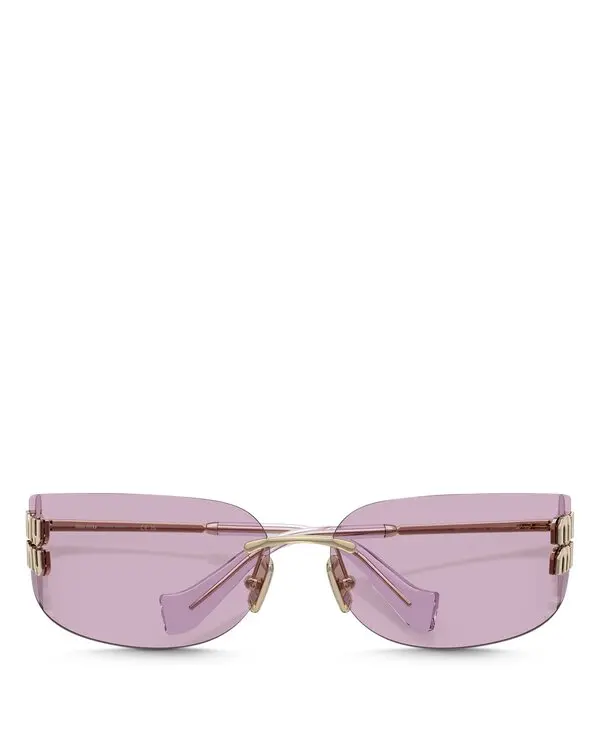 Miu Miu Rectangle Sunglasses - Pink