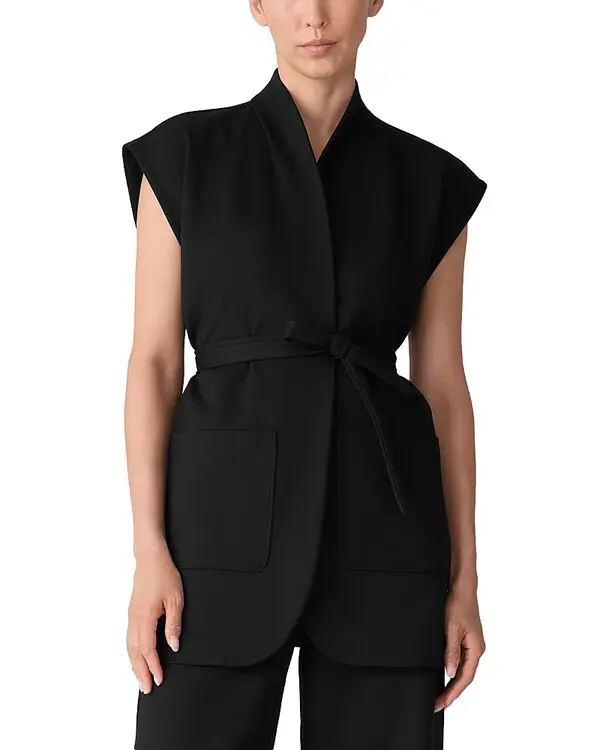Eileen Fisher High Neck Belted Vest