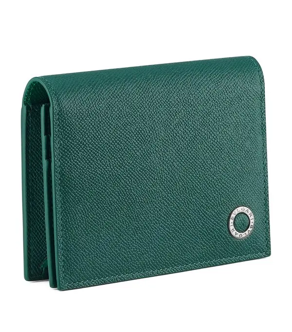 BVLGARI Leather Business Card Holder - Green