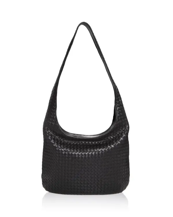 Bottega Veneta Intrecciato Leather Crossbody Bag - Nero