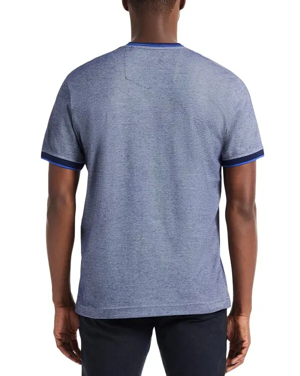Robert Graham Holton Knit V Neck Tee - Navy