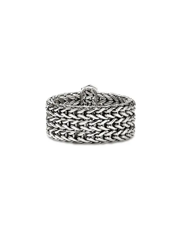 John Hardy Icon Diamond Weave Ring - Silver