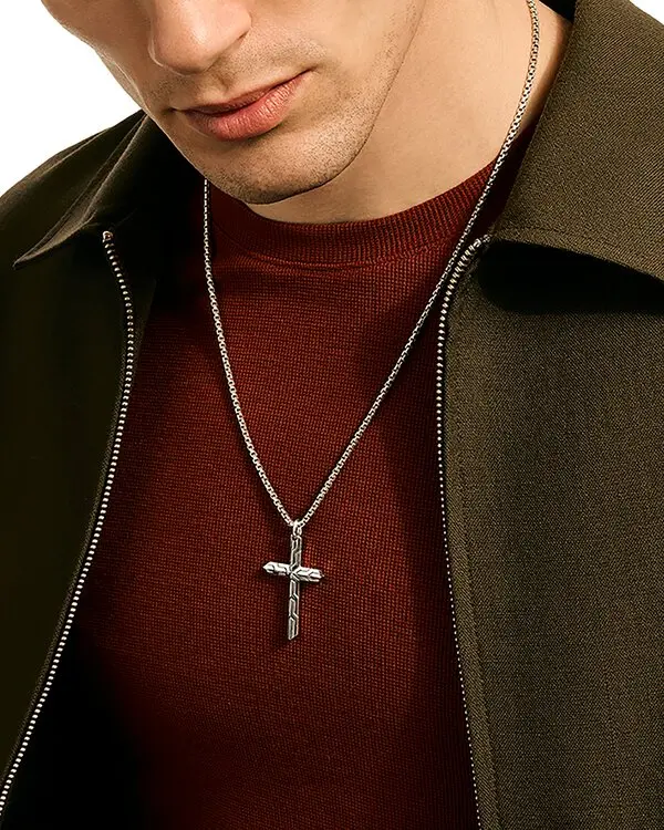 John Hardy Sterling Icon 50 Cross Pendant Necklace