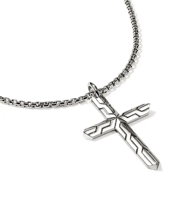 John Hardy Sterling Icon 50 Cross Pendant Necklace