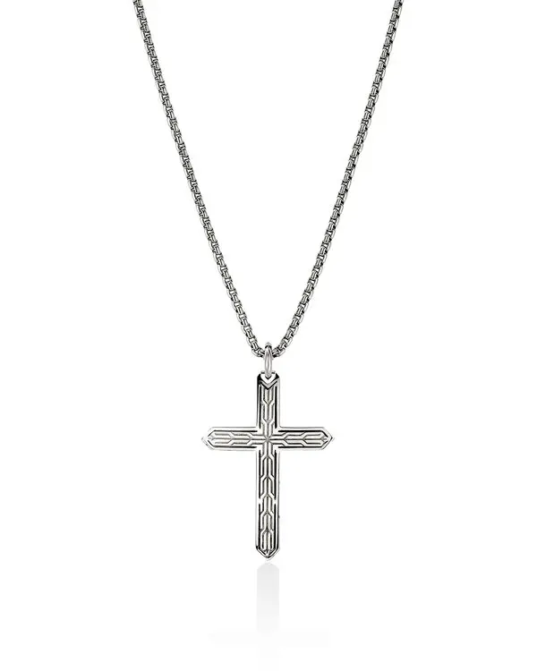 John Hardy Sterling Icon 50 Cross Pendant Necklace