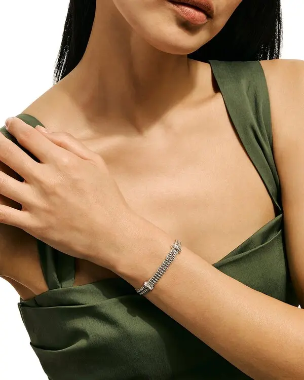 John Hardy Sterling Icon Link Bracelet With Diamonds - Silver