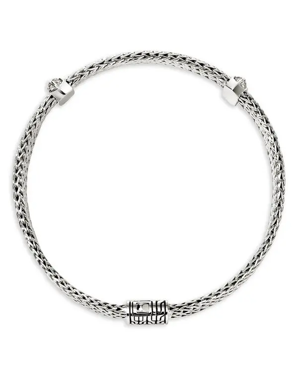John Hardy Sterling Icon Link Bracelet With Diamonds - Silver