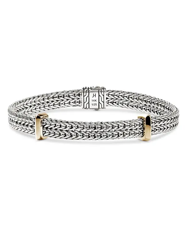 John Hardy Sterling And 14k Yellow Gold Icon Link Bracelet - Silver