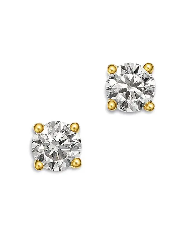 Bloomingdale'S 0.50 Tcw Diamond Stud Earrings In 18k - Yellow Gold