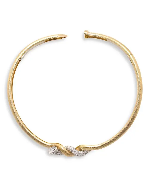 David Webb Diamond Nail Collar - Gold