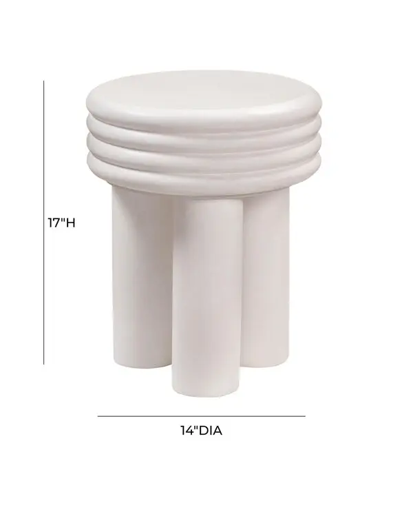 TOV FURNITURE Delta Concrete Side Table