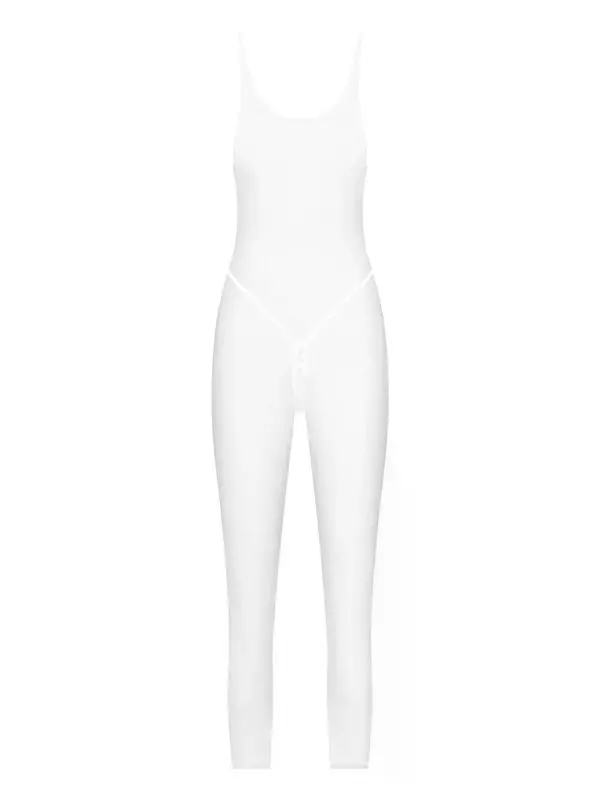 MAISON CLOSE Pure Tentation Mesh Catsuit - White