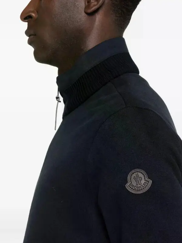 Moncler Zip-up Sweatshirt With Logo Patch