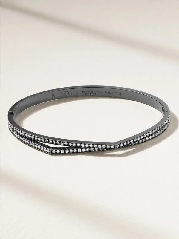 REPOSSI Antifer 18-karat Blackened Gold Diamond Bracelet - Black