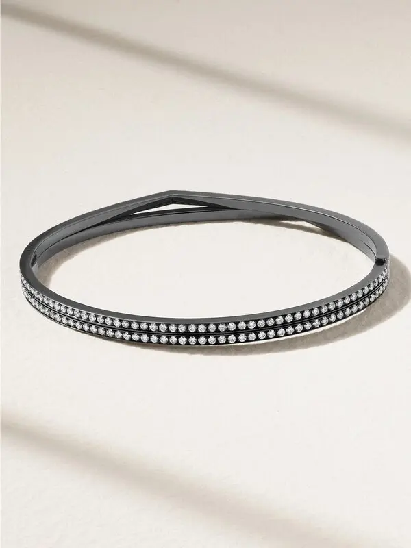 REPOSSI Antifer 18-karat Blackened Gold Diamond Bracelet - Black