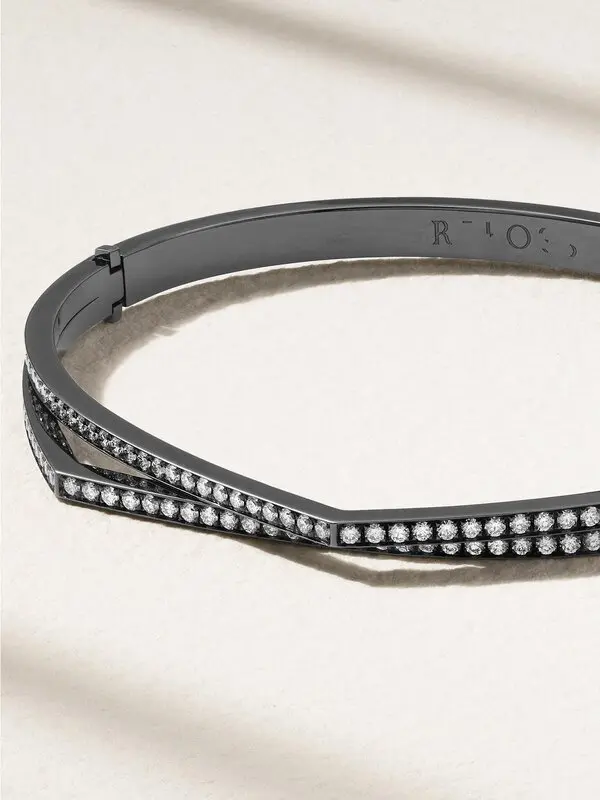 REPOSSI Antifer 18-karat Blackened Gold Diamond Bracelet - Black