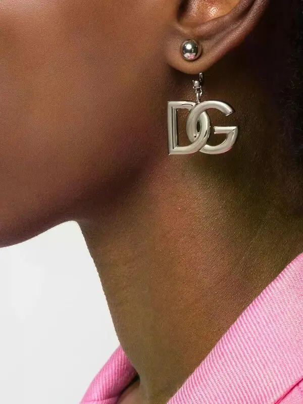 Dolce & Gabbana Interlocking Logo Drop Earrings