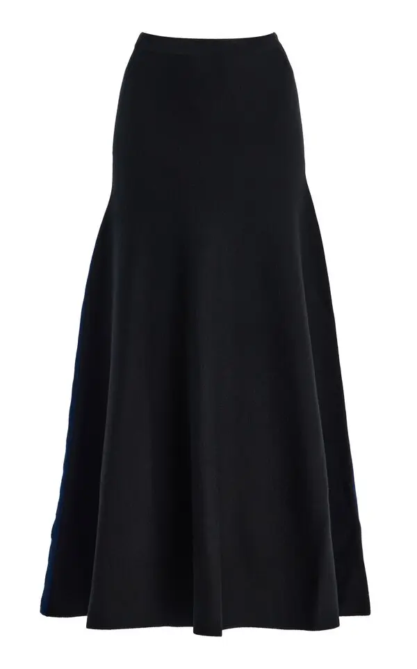 ZANKOV Zander Brushed-knit Maxi Skirt - Black