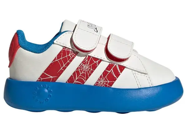 Adidas Grand Court Spiderman Sneakers - Cloud White/pure Ruby/bright Blue