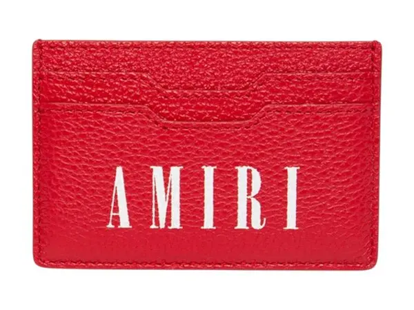 Amiri Large Logo Card Holder - Red