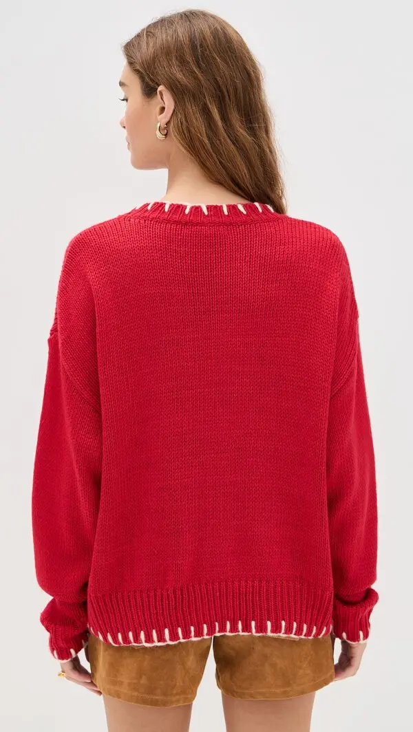 BAILEY ROSE Embroidered Pullover Sweater