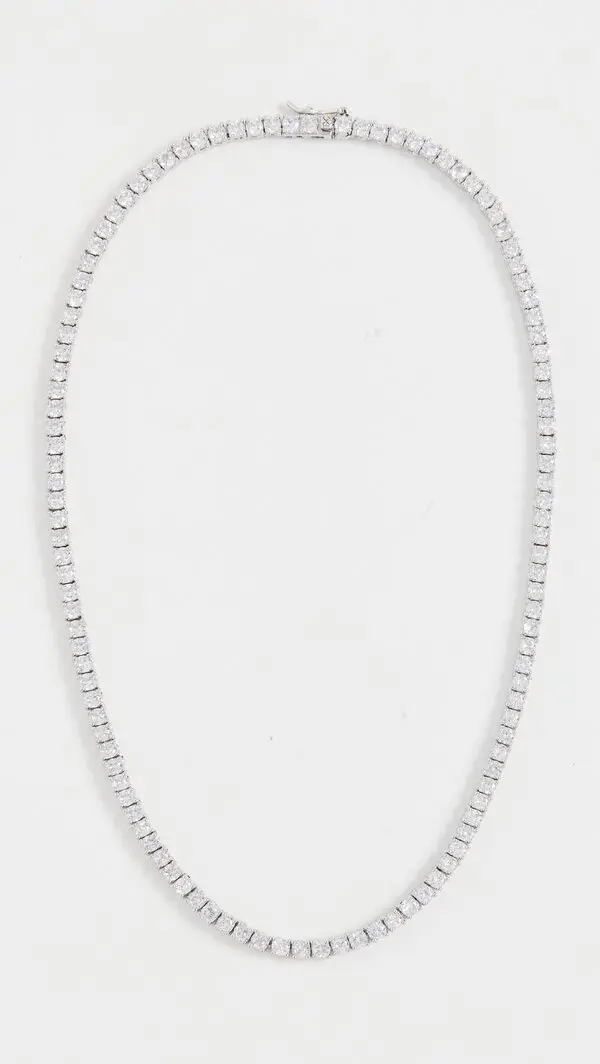 Shashi Medium Tennis Necklace - Silver