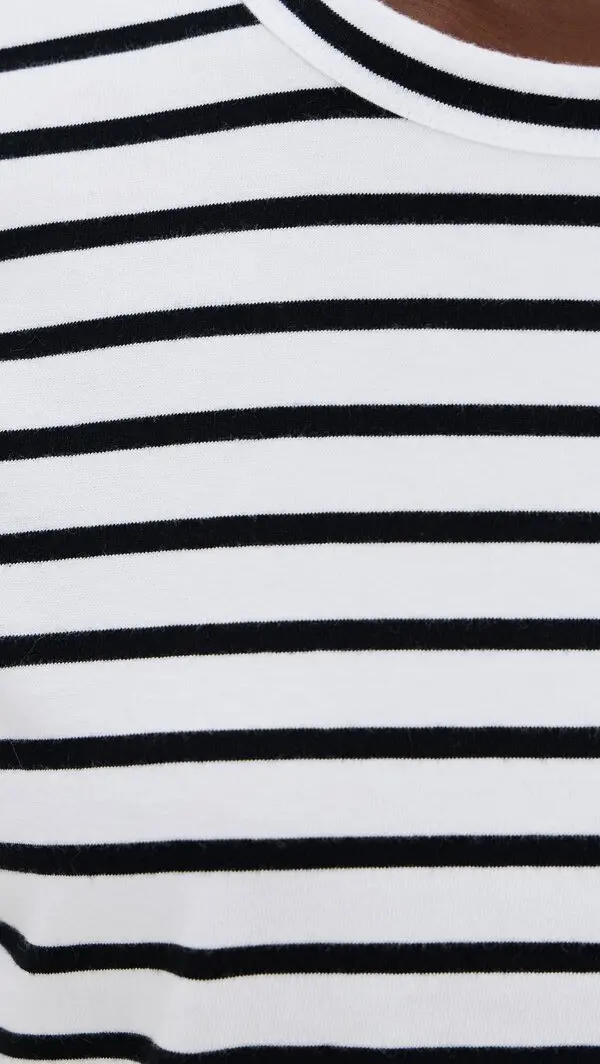 Madewell Stripe Crewneck T-shirt - B&w Stripe