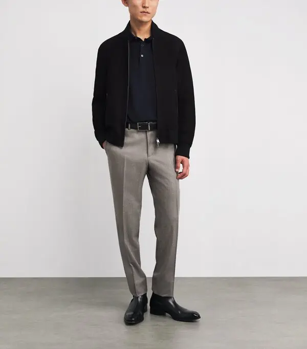 Brioni Cotton Contrast-stitch Polo Shirt