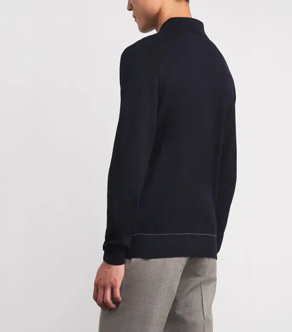 Brioni Cotton Contrast-stitch Polo Shirt