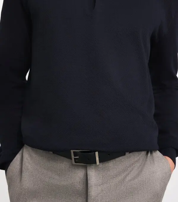 Brioni Cotton Contrast-stitch Polo Shirt